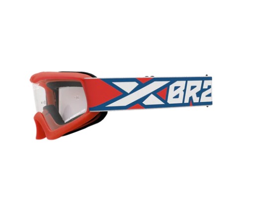 EKS Brand X-Grom Clear Youth Goggle Red/White/Blue | Sprocket Sport