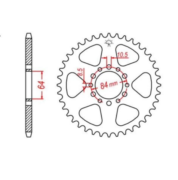 Emgo Sprocket Rear Suzuki TS185/DR200 50T | Sprocket Sport
