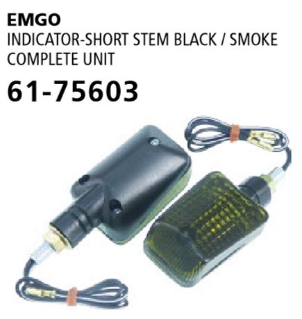 Emgo Indicator Mini Stem Deco Black/Smoked | Sprocket Sport